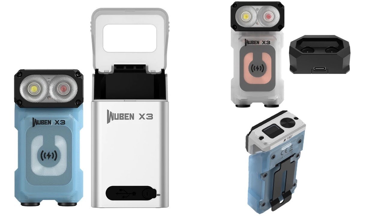 Wuben X3 ECL Wireless charging / Power Bank / 180 degree rotating head ...