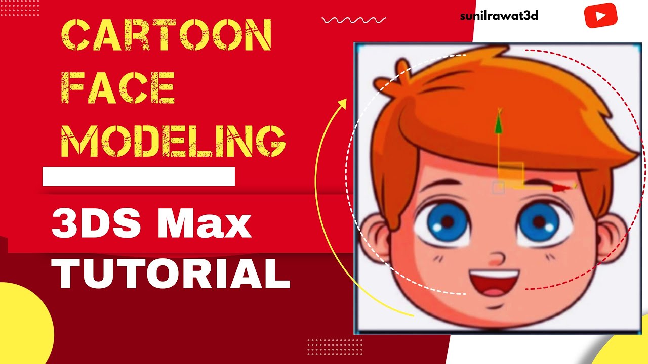 Cartoon face modeling in 3ds max #3dsmaxcourse #3dsmaxtutorial - YouTube