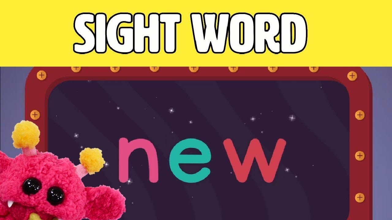 NEW - Let's Learn the Sight Word NEW with Hubble the Alien! | Nimalz ...