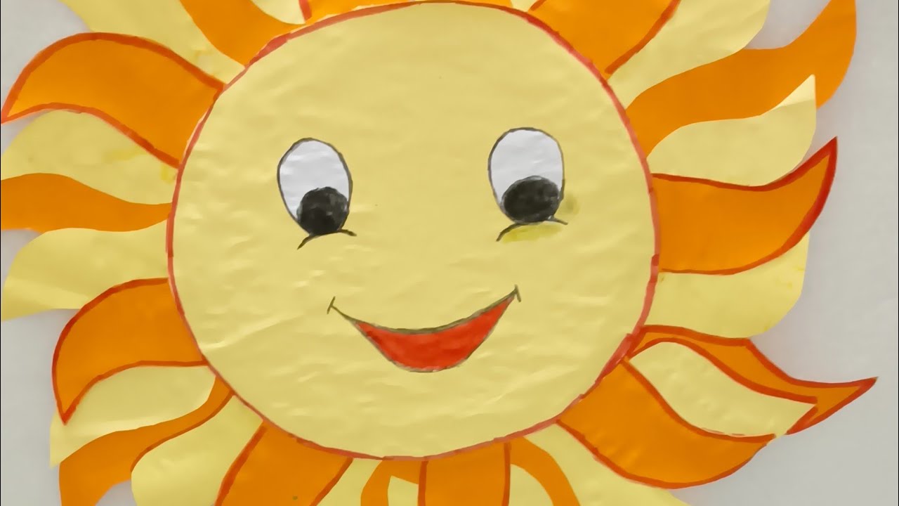 Beautiful sun cardboard drawing/cardboard se sun kaise bnaye - YouTube