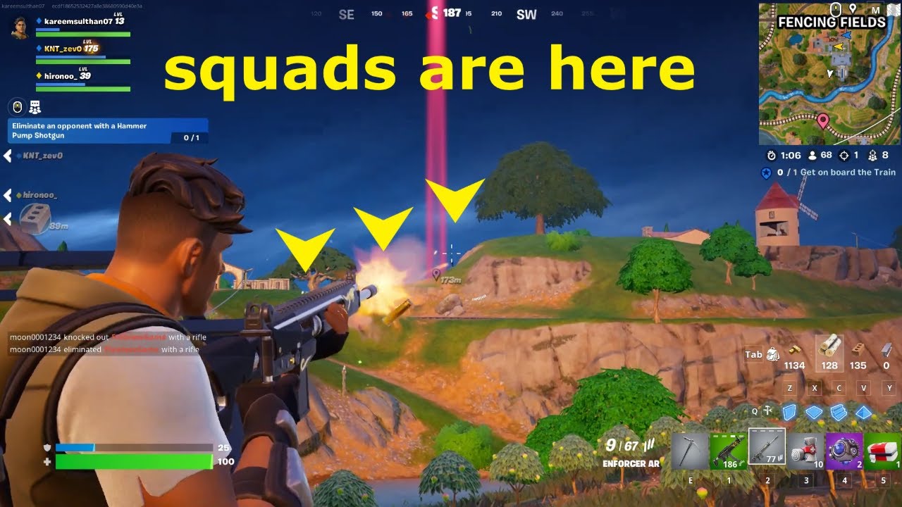 Watch how I third partying on two squads from a long distance ...