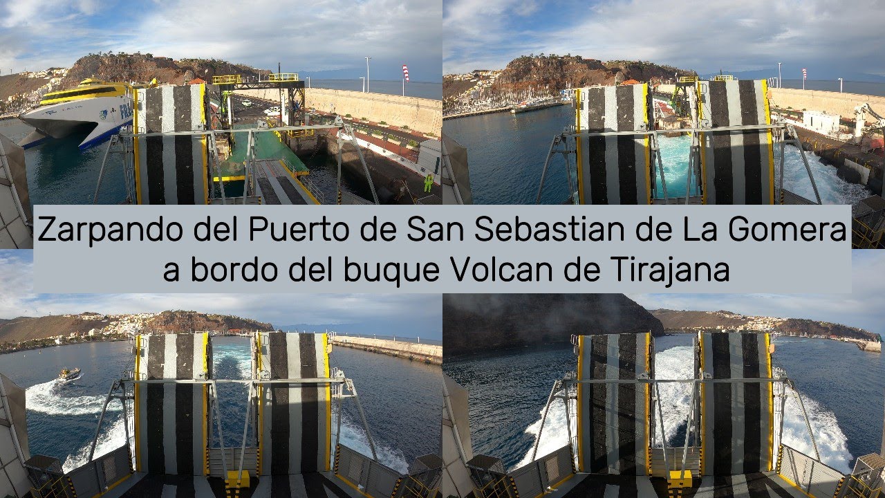 Zarpando del Puerto de San Sebastian de La Gomera a bordo del buque ...