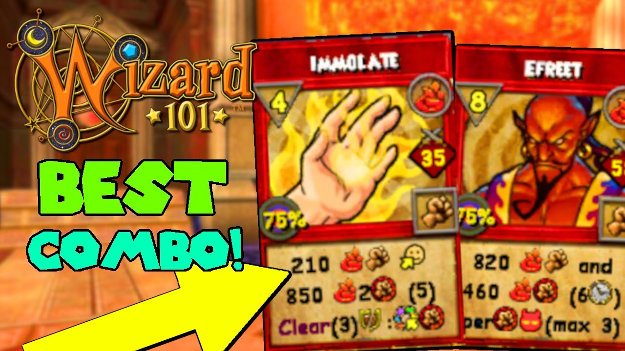 Wizard101 Level 170 Fire PvP: This Immolate Efreet Combo Is RIDICULOUS - YouTube
