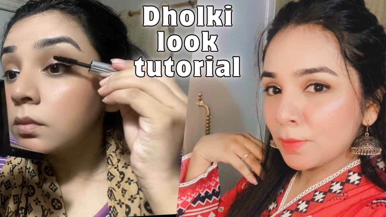 My Dholki look detailed Tutorial | Get ready within 10 minutes - YouTube