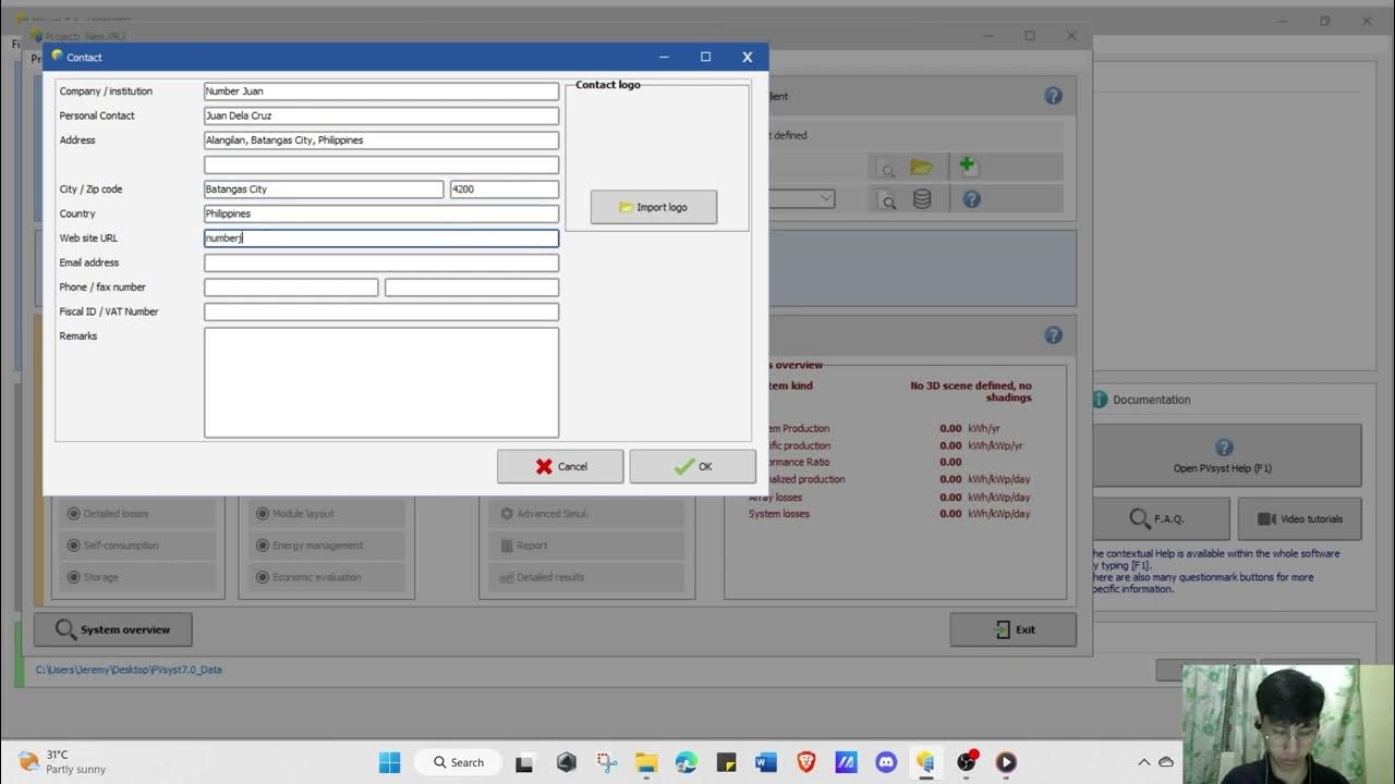 Starting and Defining a Project in PVsyst - YouTube