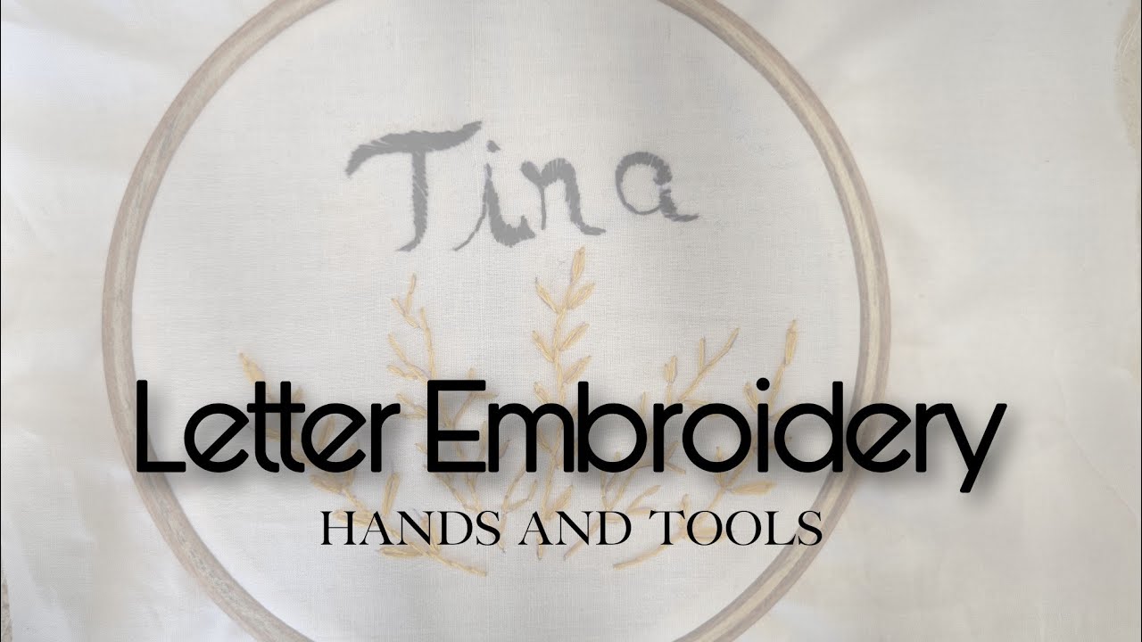 Name hoop embroidery | How to Embroider letter | Easy Hand Embroidery ...
