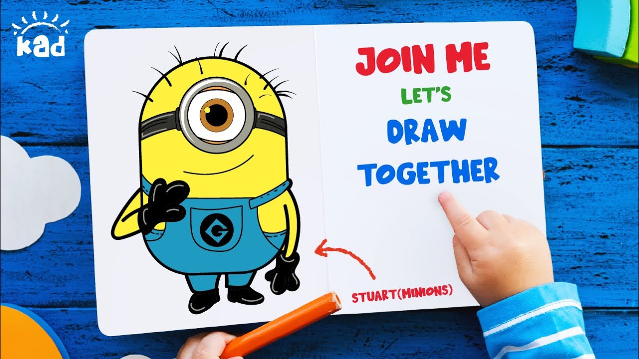 How to Draw Minions (Stuart) | Drawing for Kids - YouTube