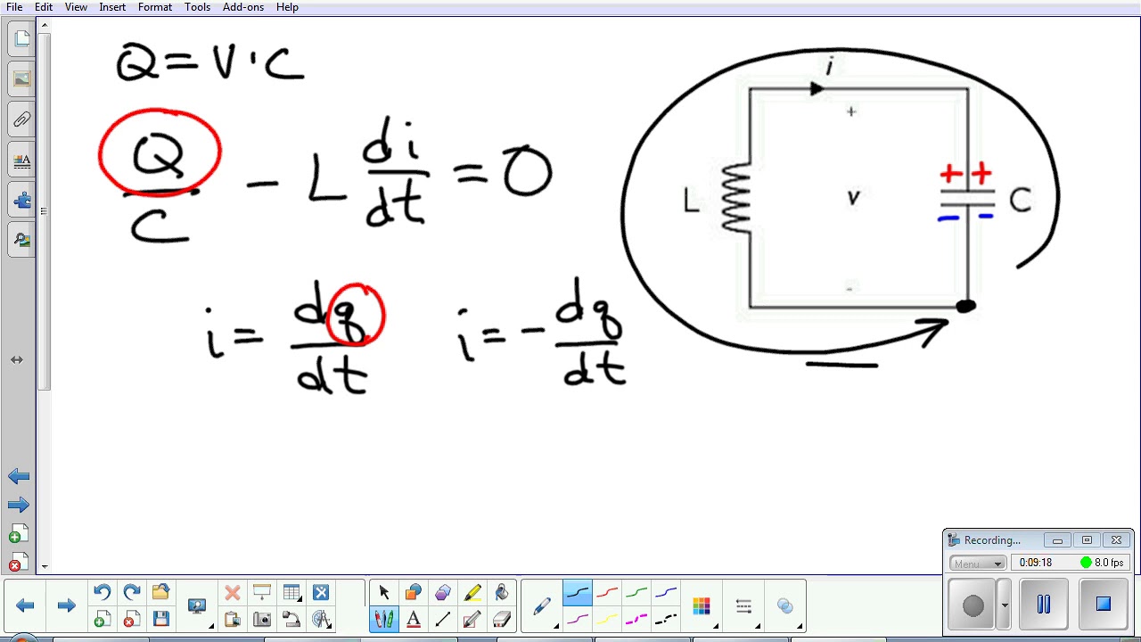Oscillating LC circuits - YouTube