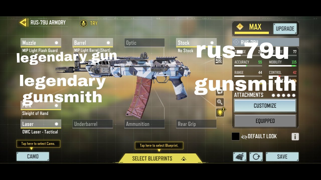 RUS-79U legendary gunsmith CODM for season 7/8lThe Beast - YouTube