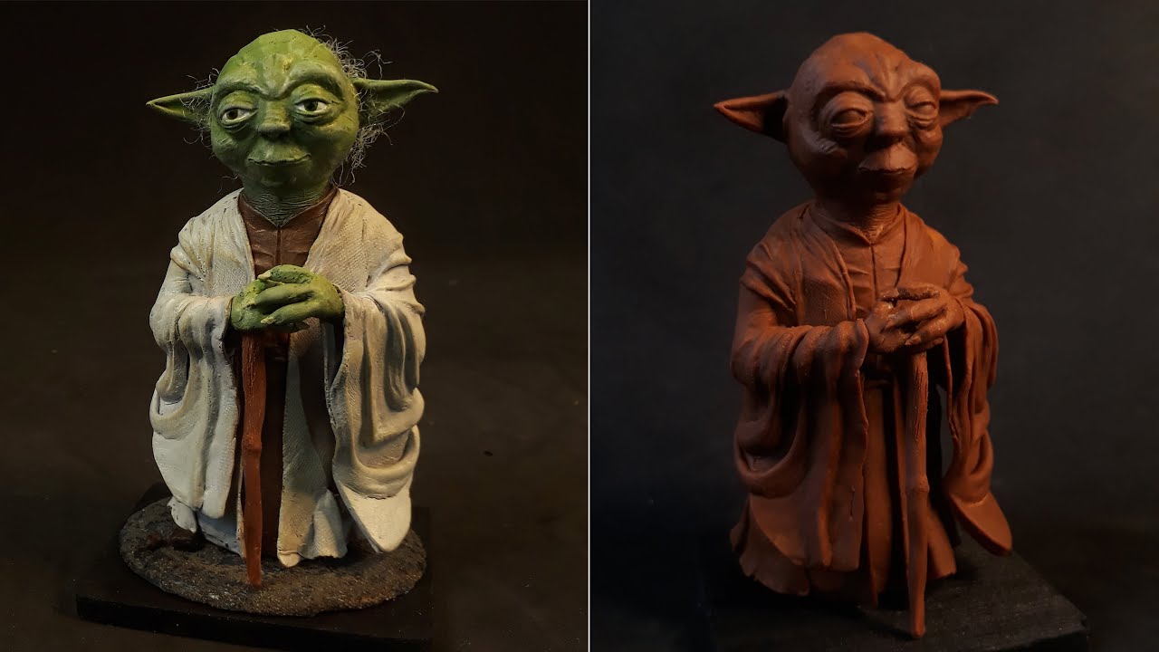 Sculpting MASTER YODA With Air Dry Clay | STAR WARS - YouTube