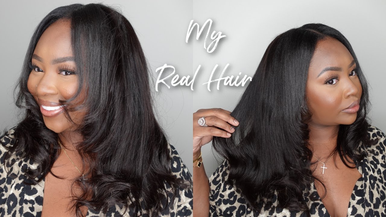 OMG! This is my REAL hair 😱🔥 NEW Realistic V-Part Wig with Natural ...