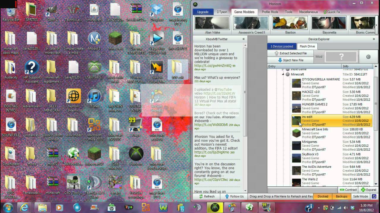 inv edit tut for minecraft xbox 360 edition - YouTube