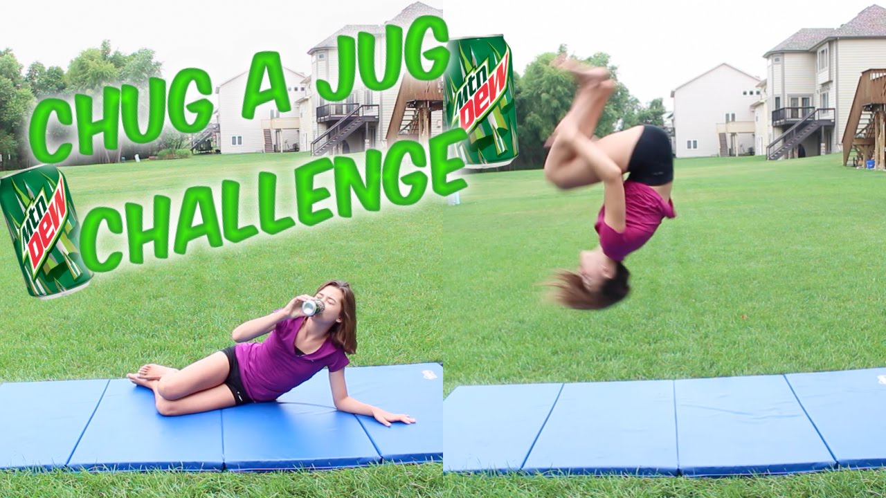 Chug a Jug Gymnastics Challenge - YouTube
