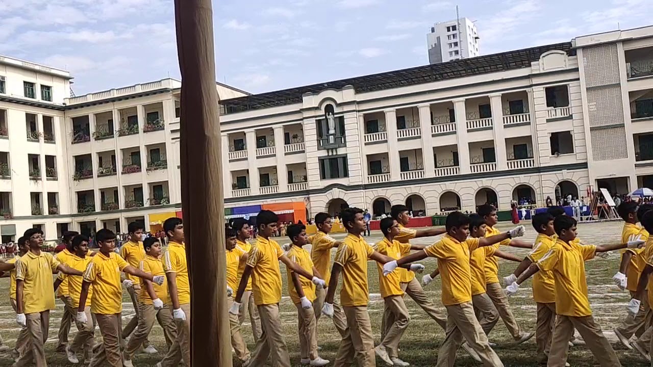 March of the school students of Saifee Hall on their annual sporys day ...