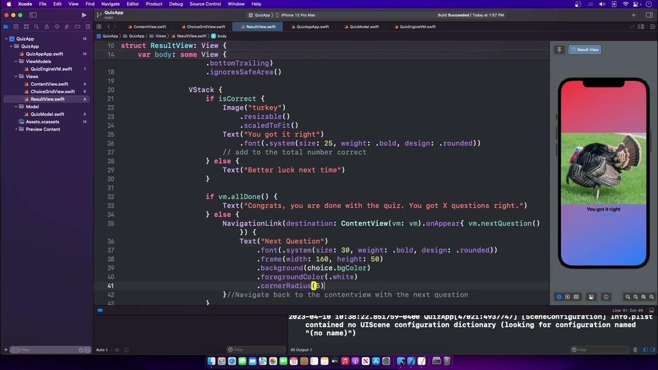 Quiz App In Swiftui And Xcode Part 3 Youtube