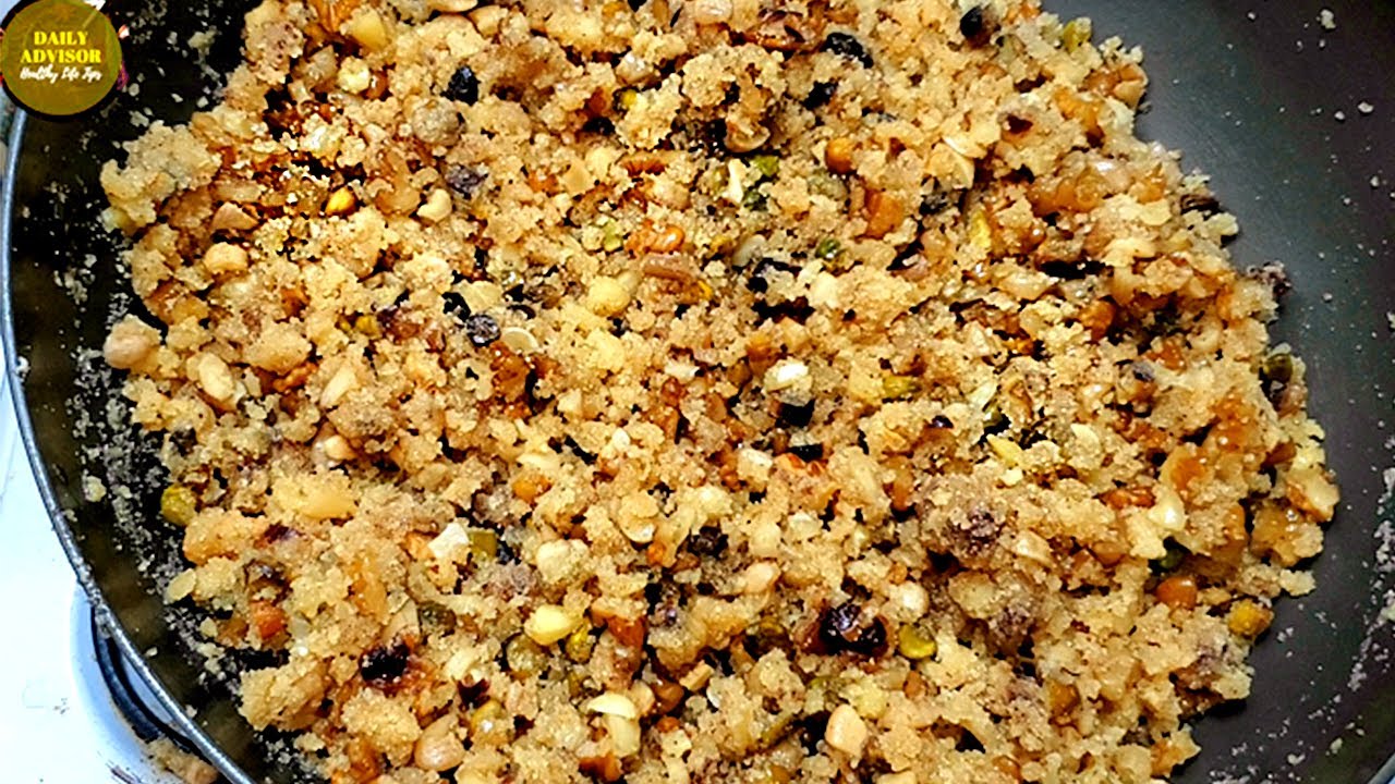 Punjabi Panjiri Recipe /authentic panjiri Recipe / dry fruit & soji ki ...