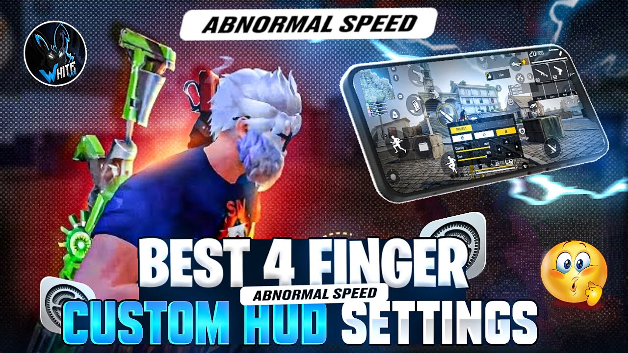 Top 7 Best 4 FINGER custom hud Free Fire 🥶(MOVMENT+HEADSHOT)😎Best ...