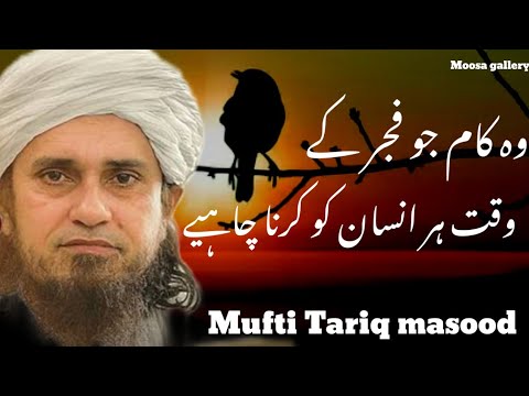 wo kam Jo fajar ke waqt har insan ko karne chahiye Mufti Tariq masood ...