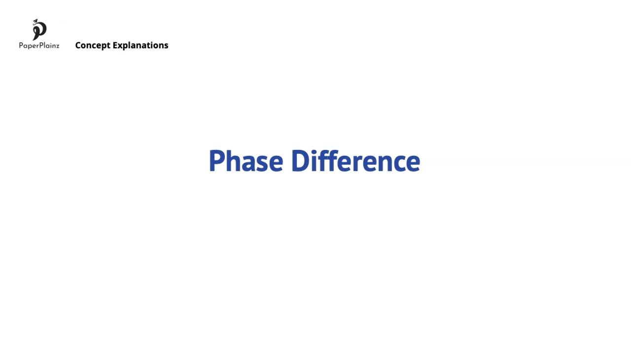 4.1.4 - Phase Difference - YouTube