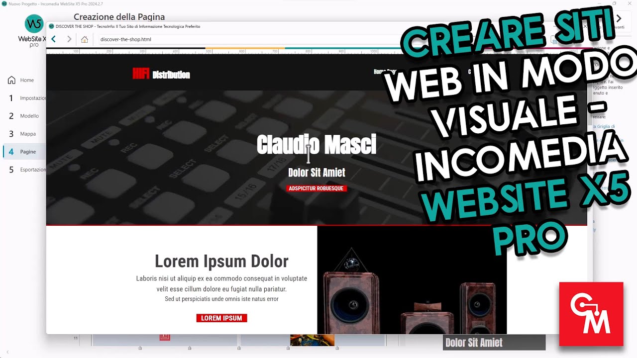 Creare siti web in modo visuale - Incomedia Website X5 Pro - YouTube