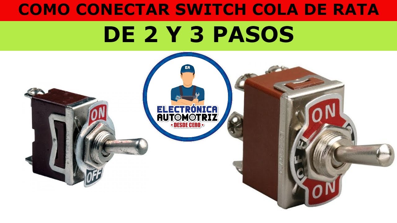COMO CONECTAR SWITCH COLA DE RATA* - YouTube