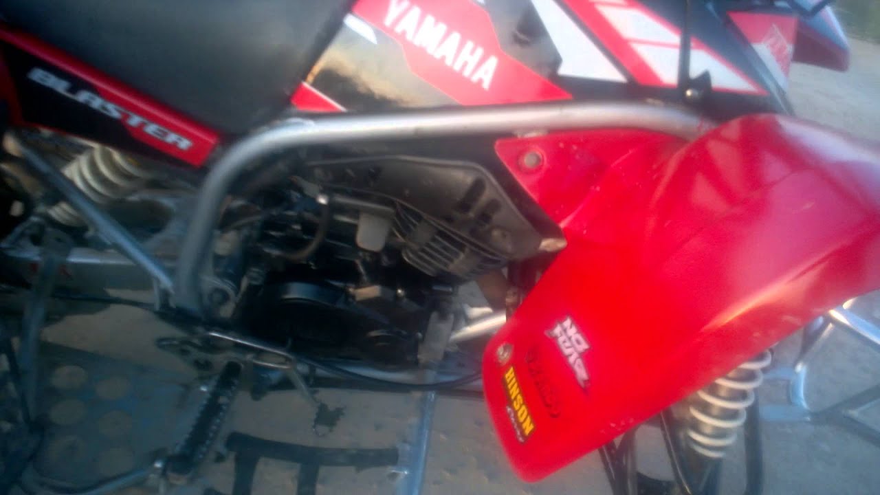 blaster 200 prepa yamaha red replica - YouTube
