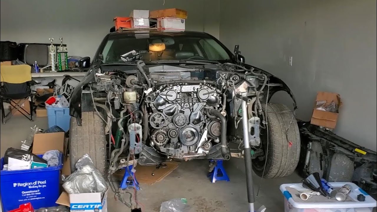 700WHP G35 Coupe Project UPDATE 2!! - Built VQ35DE Installed! - YouTube
