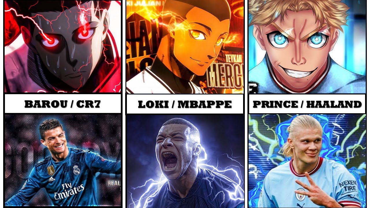 BLUE LOCK'S CHARACTERS X FOOTBALL PLAYERS IN REAL LIFE || BLUE LOCK ...