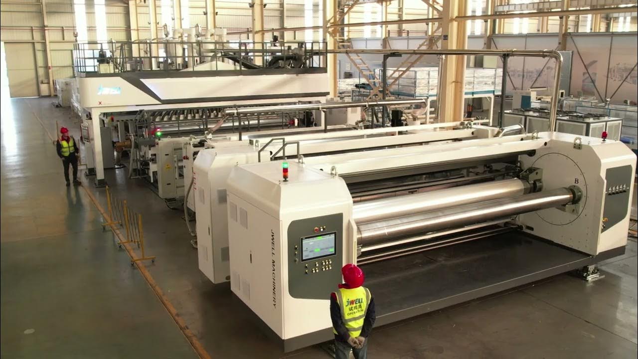 4400mm four layer CPP casting film machine - YouTube