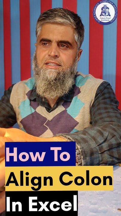 How To Align Colon (:) In Excel | Auto Align Colon (:)In Excel #excel #education #msexcel # ...