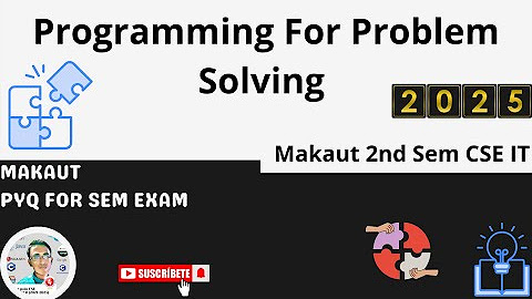 Programming for Problem Solving - YouTube