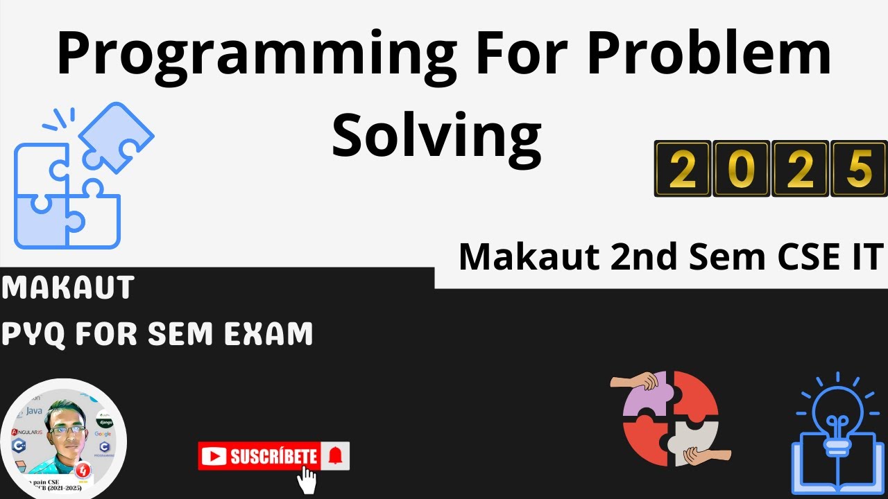 PYQ for Programming For Problem Solving EXAM ️Makaut CSE IT 2nd Sem # ...