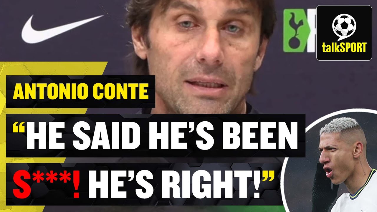 "S***!" 😳 FIERY INTERVIEW! 🔥 Antonio Conte HITS BACK at Richarlison ...