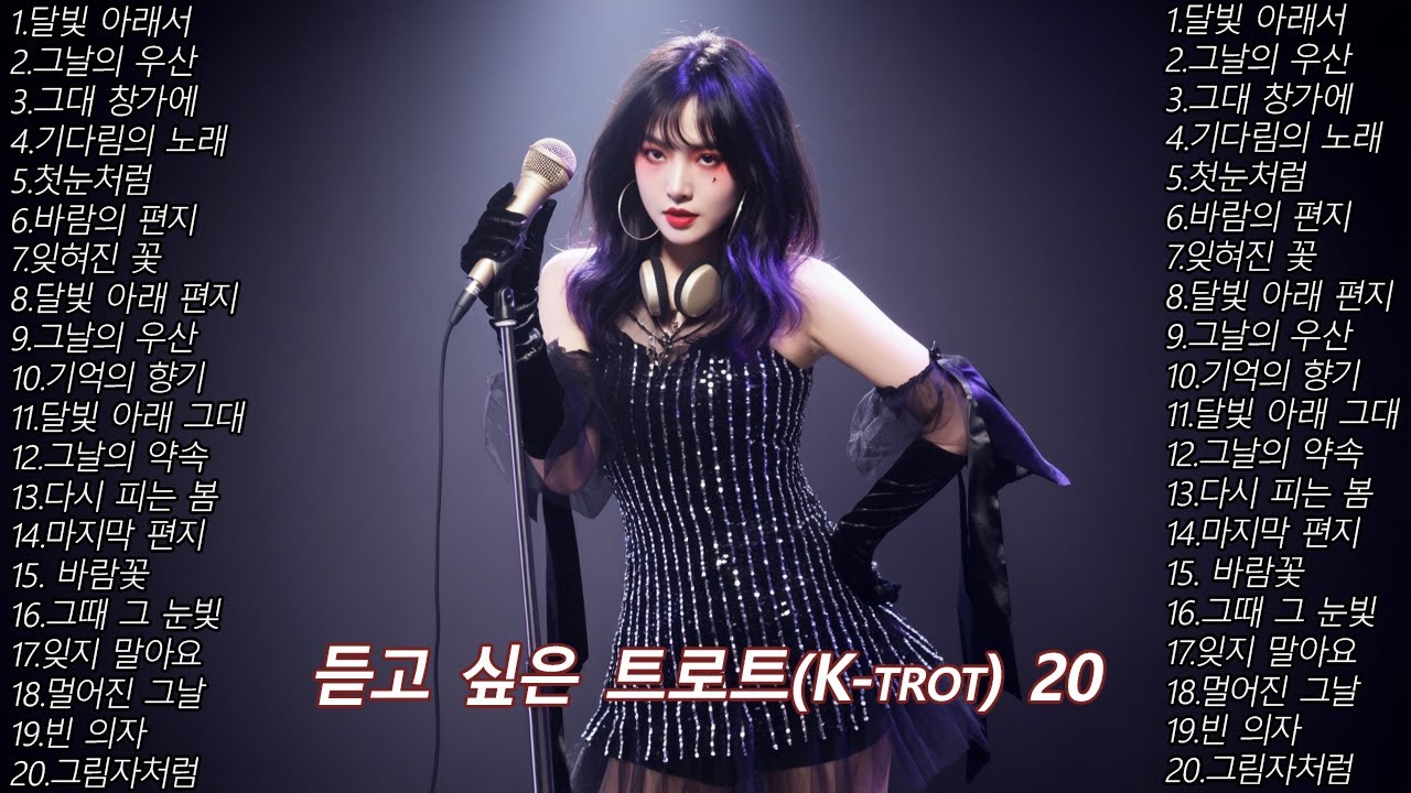 [트로트(K-trot) 콘서트 ] - 조용하고 서정적인 트로트 노래 20곡 : Beautiful Trot Songs 20곡 ...
