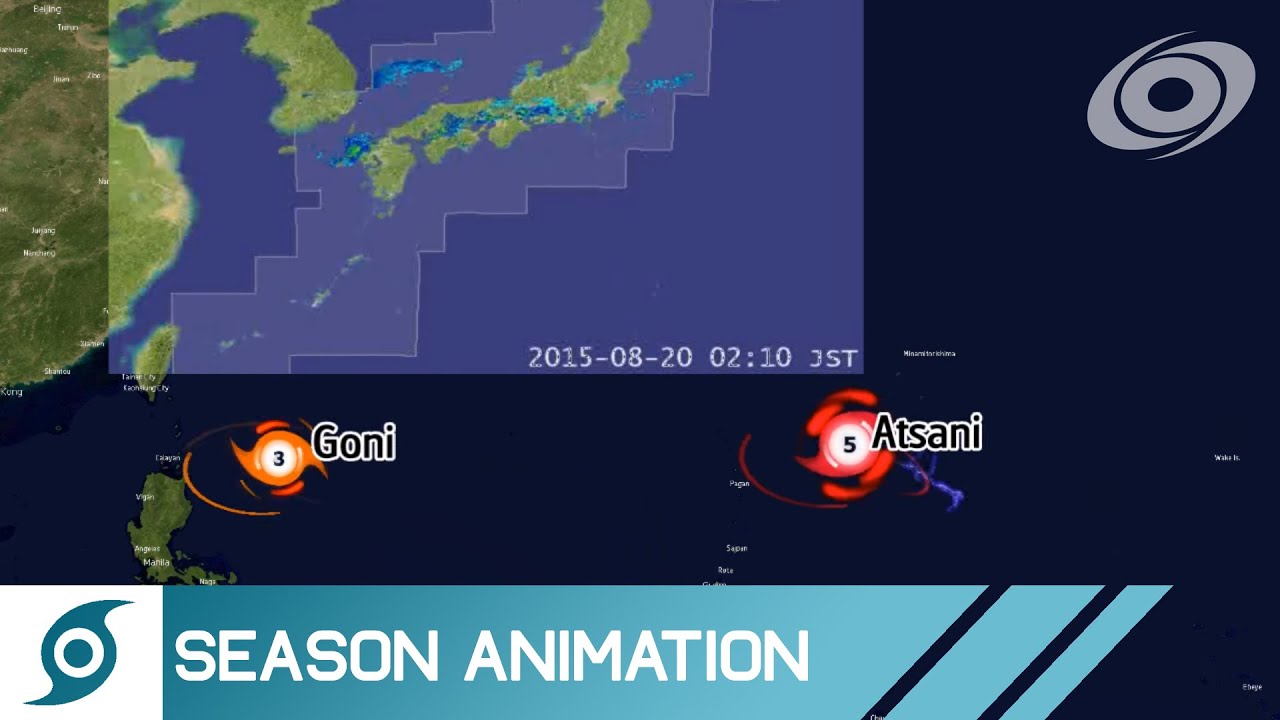 2015 Pacific Typhoon Season Animation - YouTube