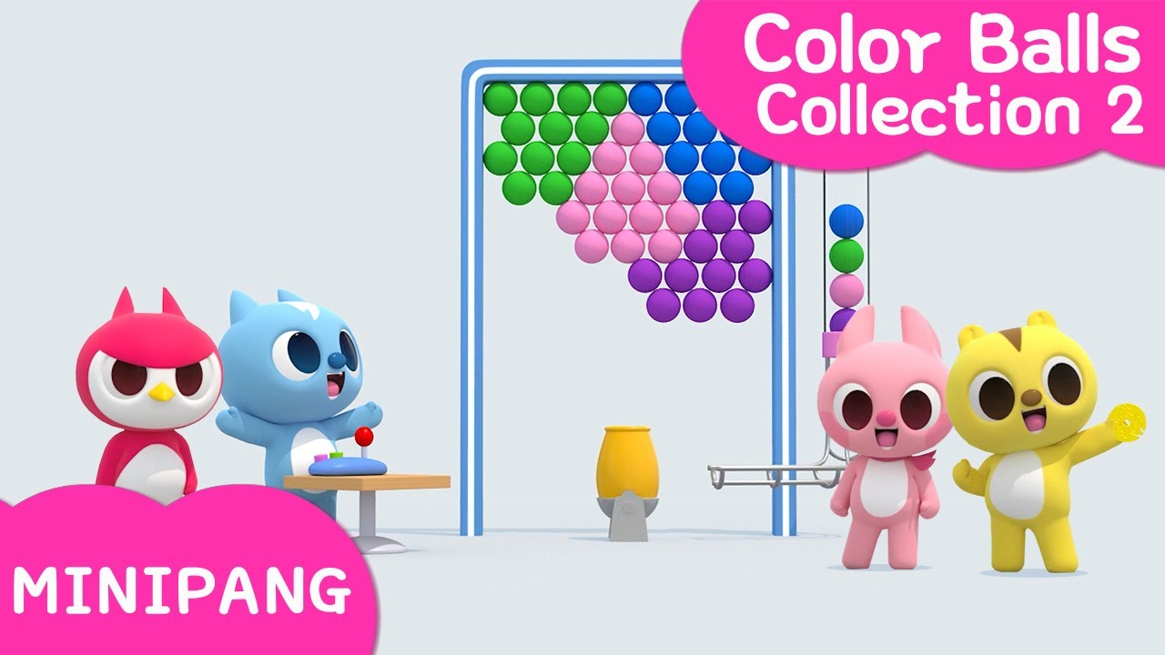 Learn colors with MINIPANG | 🌈Color Balls Collection2 | MINIPANG TV 3D ...