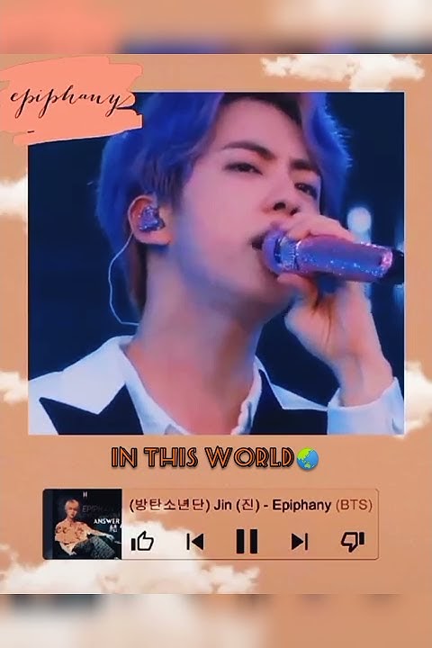 BTS Jin Epiphany Performance clip with Lyrics - YouTube