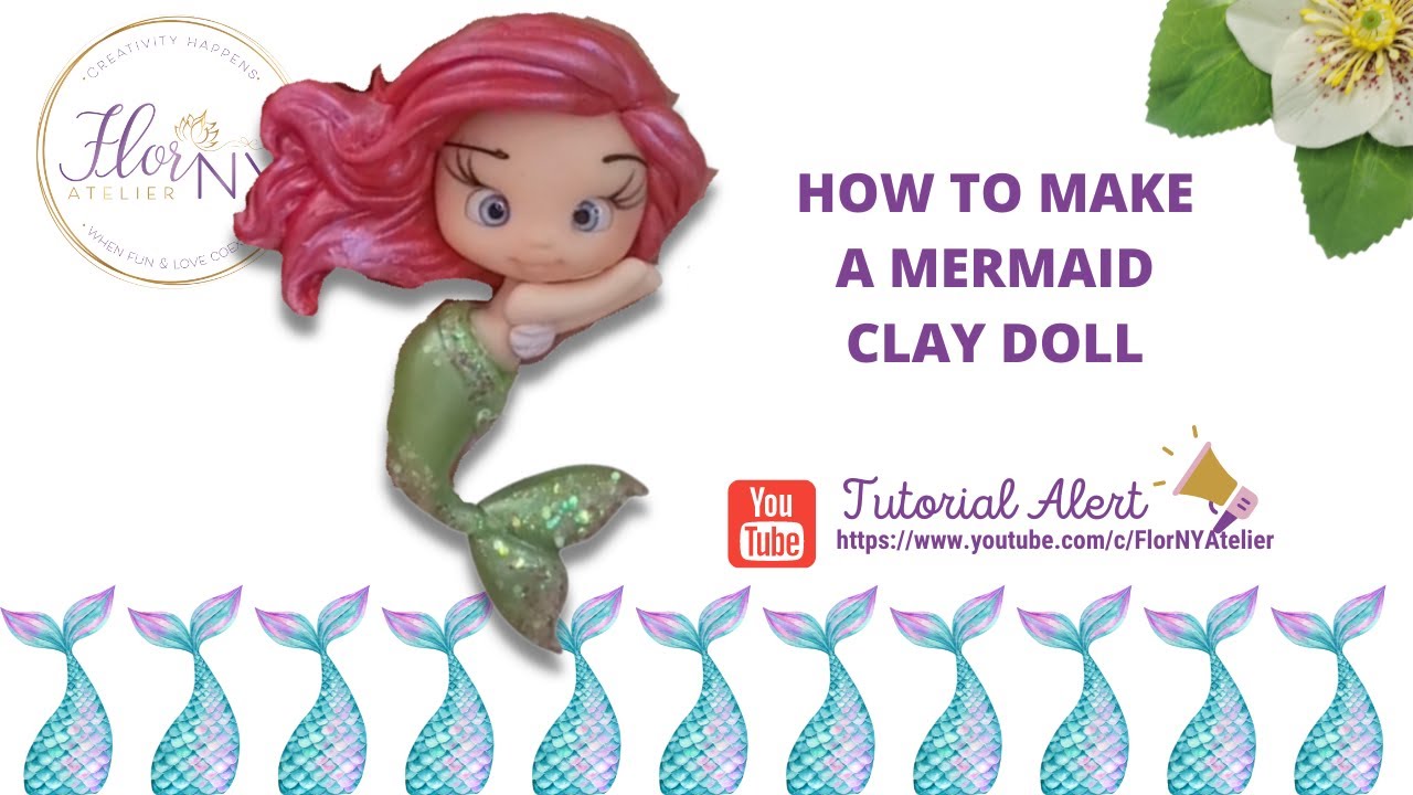How to make a Mermaid #claydoll | Air Dry Clay #tutorial #siliconemold ...