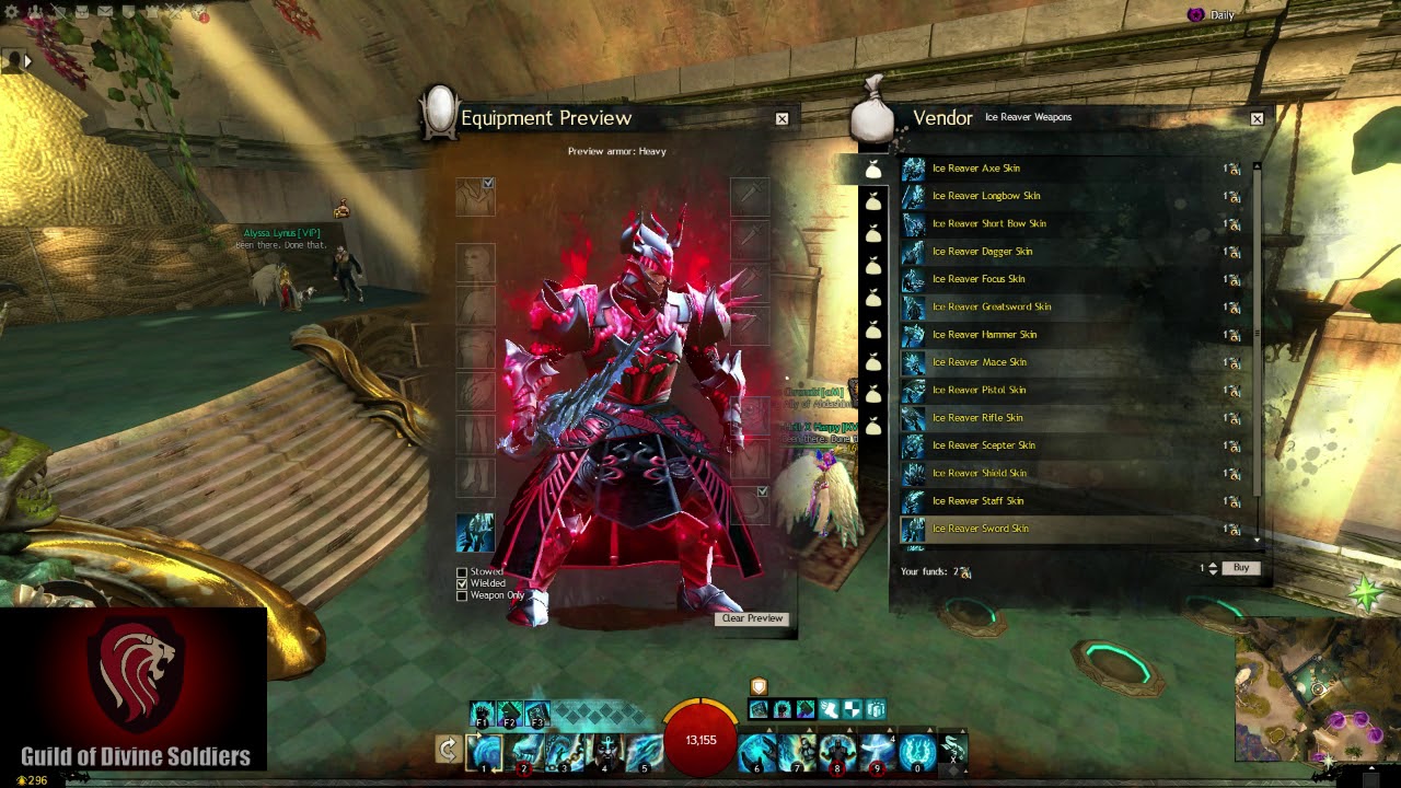 Guild Wars 2 Ice Reaver Weapon Skin Previews - YouTube