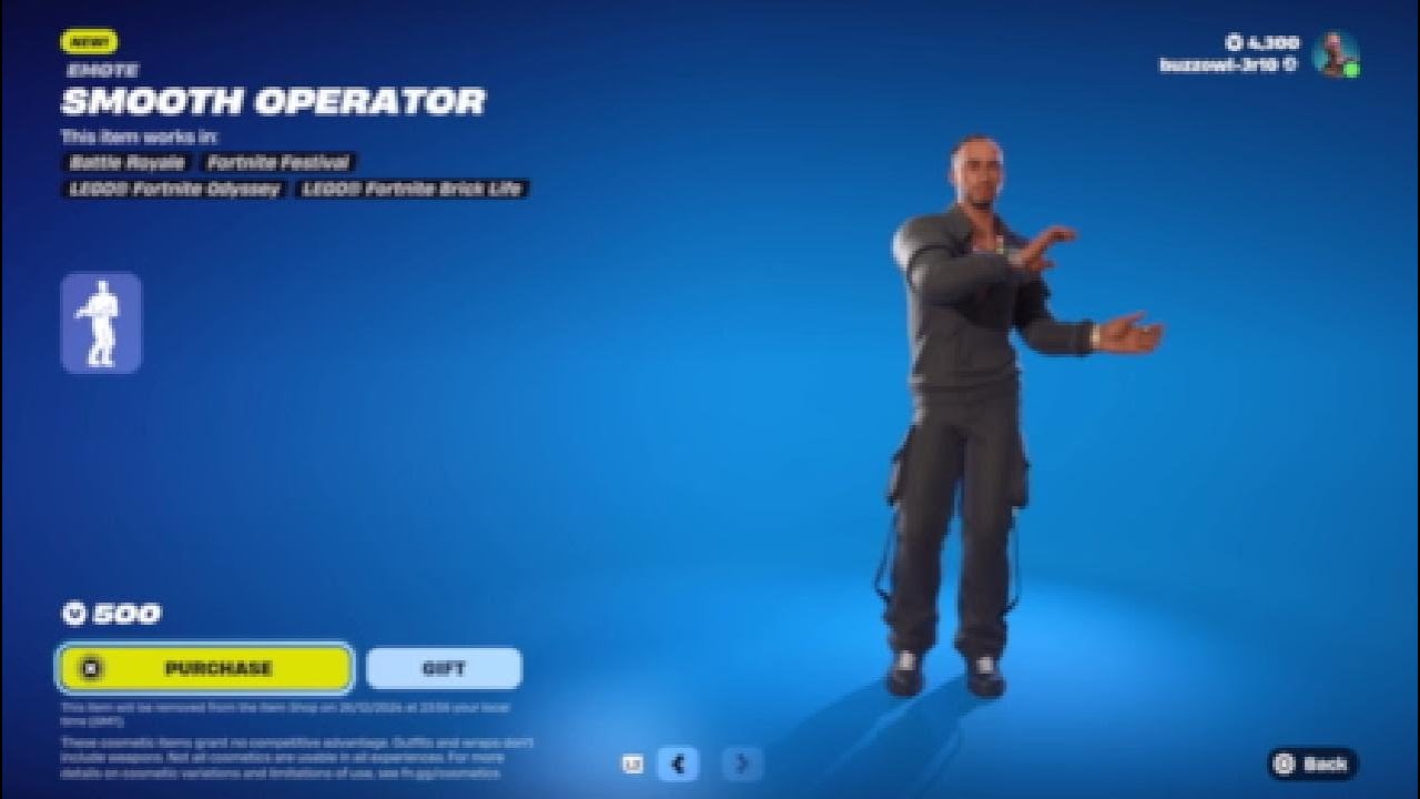 SMOOTH OPERATOR FORTNITE EMOTE - YouTube