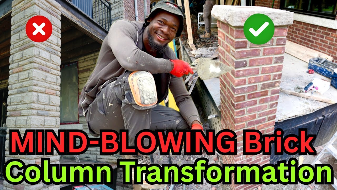 The Epic Brick Column Transformation - YouTube