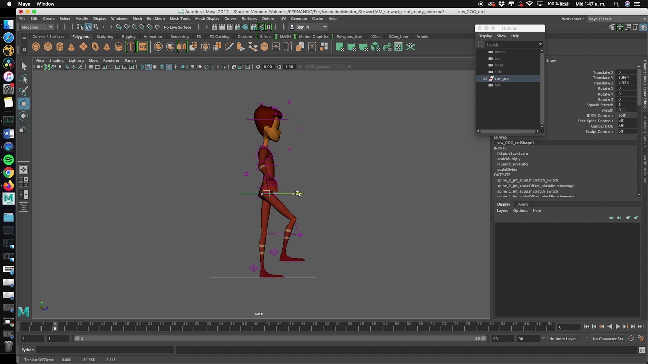 Tutorial animación básica en Autodesk maya - YouTube