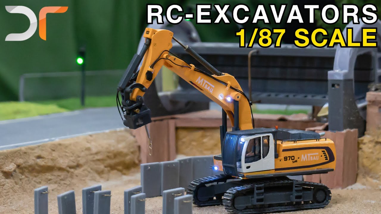 RC Bagger auf der Intermodellbau 2024 - RC 1:87 - YouTube