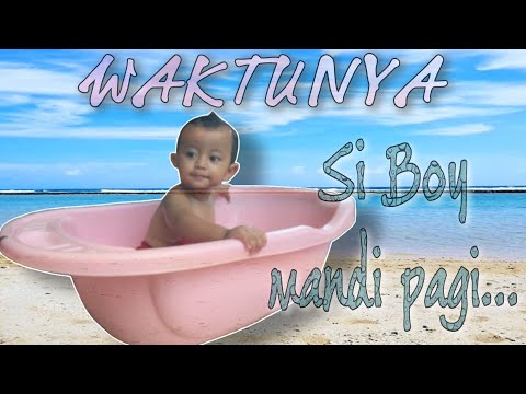 Dede Lucky Bayi Lucu Sedang Mandi Pagi || Cara Bayi Mandi Di Usia 14 Bulan