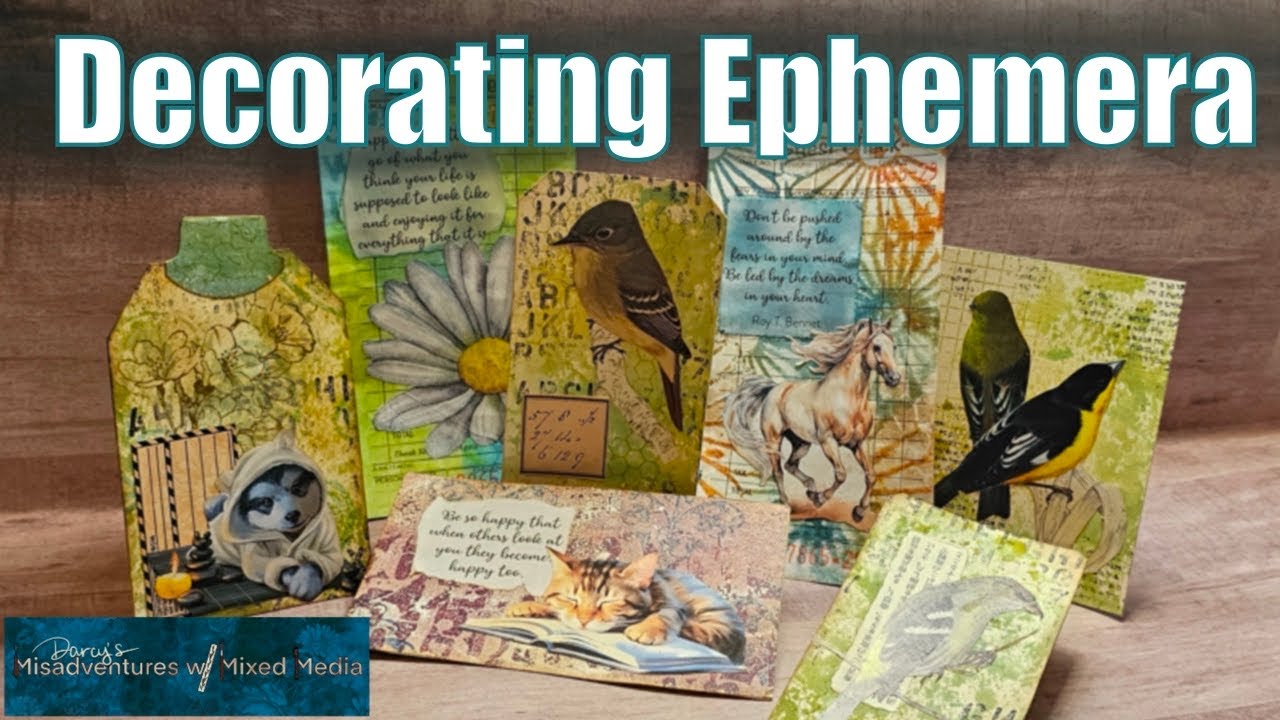 decorating ephemera, tags, guest checks, etc. - YouTube