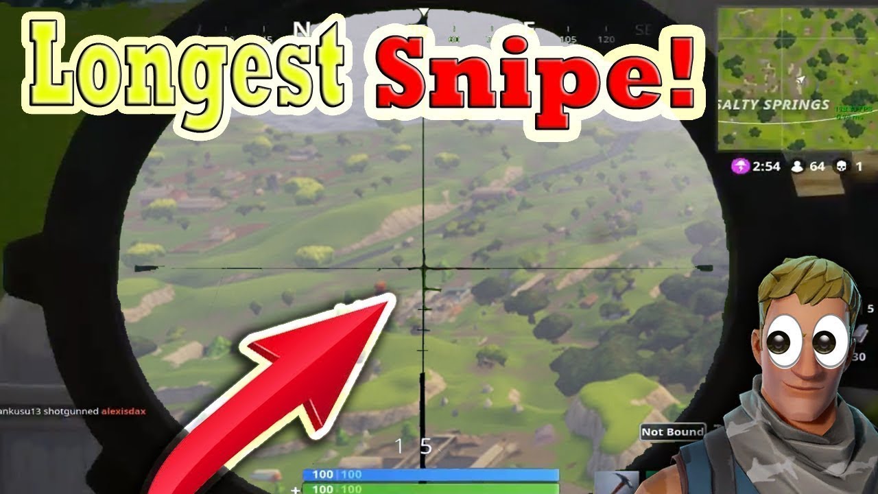 Fortnite World Record Snipe 369m! - YouTube