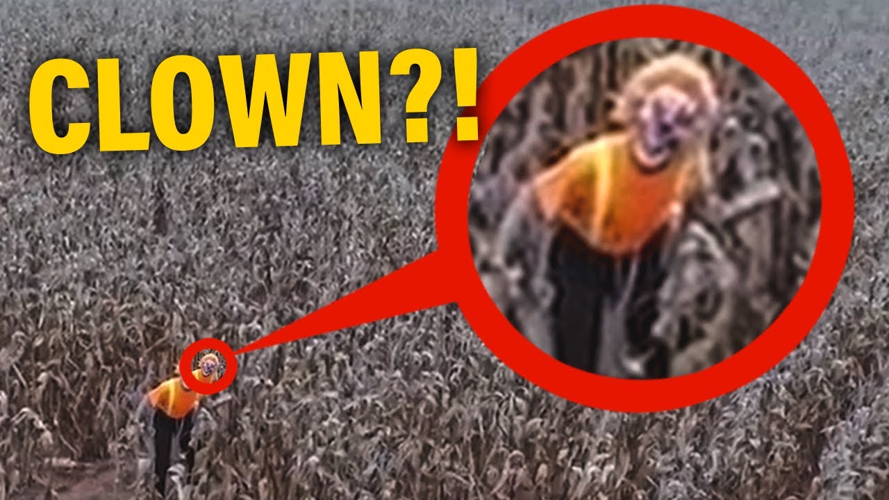 le drone film un truc vraiment bizarre ! (clown ?) - YouTube