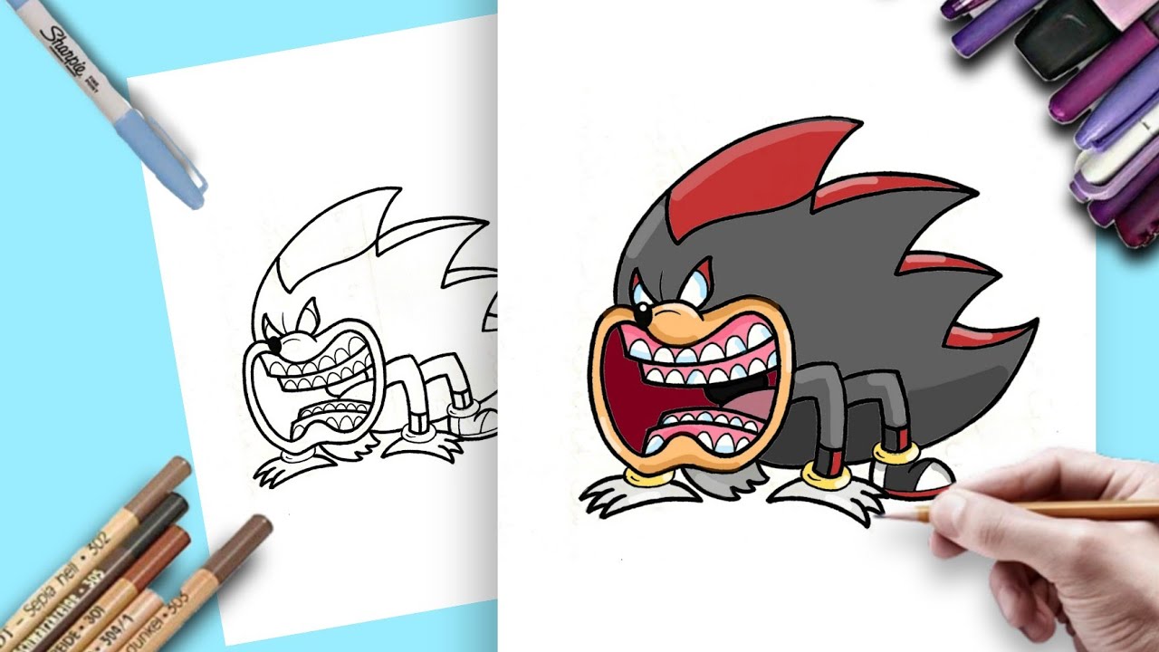 How To Draw Shin Shadow | Sonic Tapes - YouTube