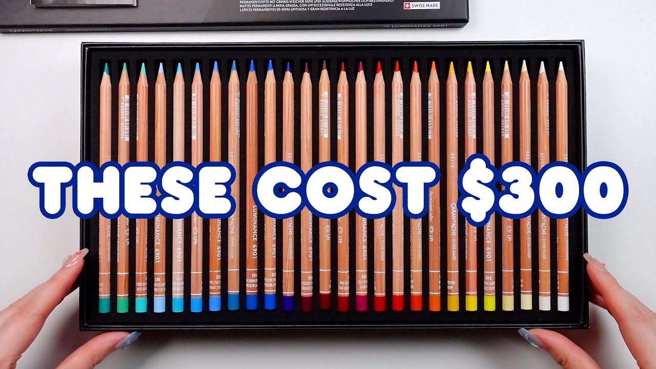 TRYING $300 COLOURED PENCILS - WERE THEY WORTH IT? - YouTube