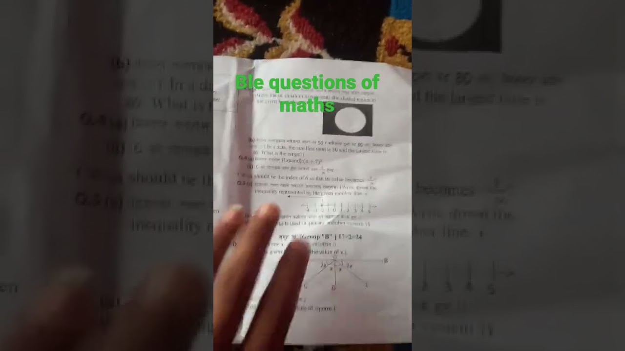 Class 8 BLE question of mathematics 2079(2023)#ble #paper #exam - YouTube